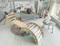 China Montessori 3 in 1 Item Set Furniture Climbing Items Baby Gym Grey Pastel Standard Size for sale