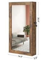 China Environmental Wall/Door Mounted Jewelry Armoire with Full-Length Mirror and 6 LEDs for sale