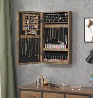 China Environmental Wall/Door Mounted Jewelry Armoire with Full-Length Mirror and 6 LEDs for sale