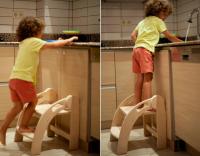 China Customized Logo Wooden Step Stool for Kids Foldable Toddler Stool Montessori Design for sale