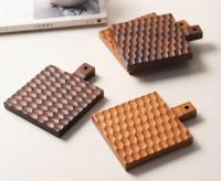 China Solid Wood Creative Insulation Mat for Cherry Wood Anti-Scalding Coffee Cup Holder for sale