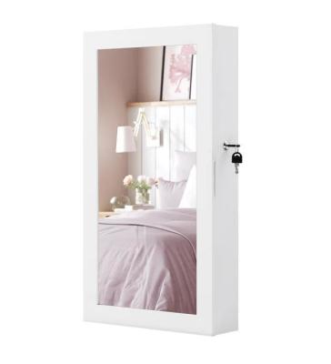 China Custom Service White Jewelry Armoire Cabinet with 6 Drawers and Solid Wood Structure for sale