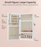 China Custom Service White Jewelry Armoire Cabinet with 6 Drawers and Solid Wood Structure for sale