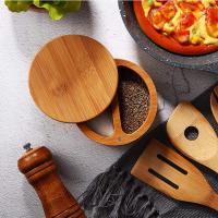 China 120ml Glass Spice Jars with Bamboo Lids Natural and Space-Saving Storage Solution for sale
