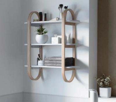 China White-Natural Floating Hanging Shelves for Wall Decoration in Dining Room Display for sale