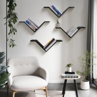China Rectangle Wall Mounted Desktop Bookshelf Set of 2 Sumgar Book Shelves On Walls for Bedroom for sale