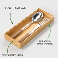 China Set of 2 Bamboo Drawer Organizers for Kitchen 15