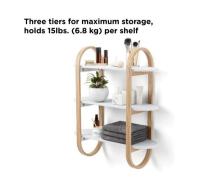 China White-Natural Floating Hanging Shelves for Wall Decoration in Dining Room Display for sale