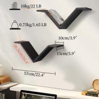 China Rectangle Wall Mounted Desktop Bookshelf Set of 2 Sumgar Book Shelves On Walls for Bedroom for sale