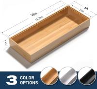 China Set of 2 Bamboo Drawer Organizers for Kitchen 15