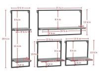 China Custom Service Pine Wood Color Floating Hanging Wall Iron Shelves for Bedroom Display for sale