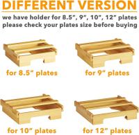 China Solid Wood Structure Bamboo Wooden Paper Plate Holder Dispenser with Glossy Lamination for sale