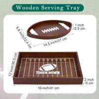 China Football Birthday Party Wooden Plates WoodShaped Oval Platter for Home Hotel Restaurant for sale