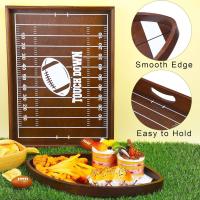 China Football Birthday Party Wooden Plates WoodShaped Oval Platter for Home Hotel Restaurant for sale