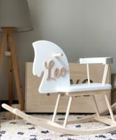 China Home Office Personalised Wooden Rocking Horse Toy Wooden Horse Montessori Rocker Horse Swing for sale