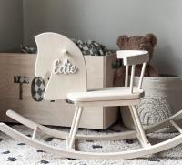 China Home Office Personalised Wooden Rocking Horse Toy Wooden Horse Montessori Rocker Horse Swing for sale