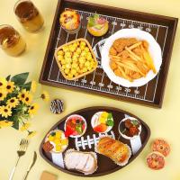 China Football Birthday Party Wooden Plates WoodShaped Oval Platter for Home Hotel Restaurant for sale