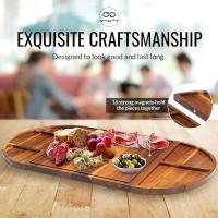 China All-Season Wood Round Cheese Board Set Unique Wooden Charcuterie Boards Extra Large Cheese Tray for sale