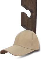 China Wall-Mounted Wooden Baseball Cap Display and Storage Rack with Silk-screen Printing for sale