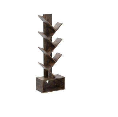 China Handmade 6 Shelf Retro Floor Standing Bookcase Tall Wood Book Storage Rack Organizer Shelves for sale