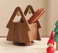 China Stylish Wooden Christmas Tree Shaped Desktop Organizer for Office Supplies and Tools for sale