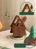 China Stylish Wooden Christmas Tree Shaped Desktop Organizer for Office Supplies and Tools for sale