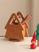 China Stylish Wooden Christmas Tree Shaped Desktop Organizer for Office Supplies and Tools for sale