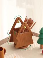 China Stylish Wooden Christmas Tree Shaped Desktop Organizer for Office Supplies and Tools for sale
