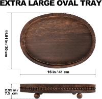 China Customized Designs Wooden Decorative Tray for Kitchen and Dining Table in Rustic Style for sale