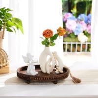 China Customized Designs Wooden Decorative Tray for Kitchen and Dining Table in Rustic Style for sale