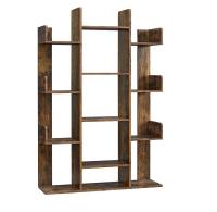 China Solid Wood Tree-Shaped Bookcase with 13 Storage Shelves 9.8D x 33.9W x 55.1H inch for sale