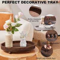 China Customized Designs Wooden Decorative Tray for Kitchen and Dining Table in Rustic Style for sale