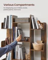 China Solid Wood Tree-Shaped Bookcase with 13 Storage Shelves 9.8D x 33.9W x 55.1H inch for sale