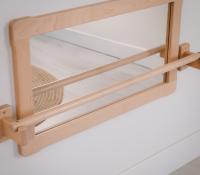 China Montessori Big Mirror and Long Pull Up Wooden Bar Save Space for Chinese Year Occasion for sale