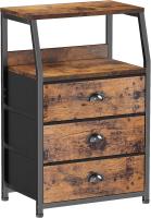 China Silk-Screen Printing/Burned 3 Drawers And 2-Tier Fabric Small Wood Dresser Organizer for sale