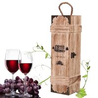 China Stock grade Red Wine Box Wooden Packaging Printing Handling Other Rectangle/ Square /Round for sale