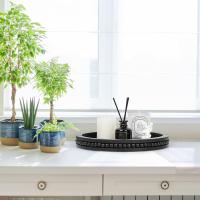 China Wooden Decorative Tray for Coffee Table and Farmhouse Centerpiece Free Sample Charge for sale