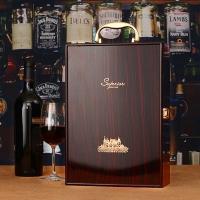 China Industrial Toy Bamboo Single Wine Bottle Wood Storage Gift Case with 4 Essential Tools for sale