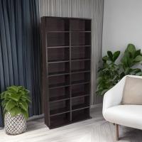 China Customized 12 Adjustable Shelves And 4 Fixed Shelves Media Cabinet In Pine Wood Color for sale
