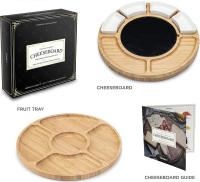 China Rectangle Bamboo Cheese Platter and Knife Set for Commercial Buyers Gifts Stores for sale