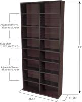 China Customized 12 Adjustable Shelves And 4 Fixed Shelves Media Cabinet In Pine Wood Color for sale