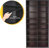 China Customized 12 Adjustable Shelves And 4 Fixed Shelves Media Cabinet In Pine Wood Color for sale