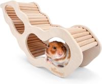 China Sample Charge-Free Wooden Hamster House with Climbing Ladder and Secret Peep Tunnel for sale