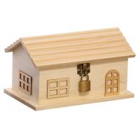 China 2022 Kids DIY Cute Wood White Wooden Coin Bank Money Boxes Storage Wooden Gift Custom for sale