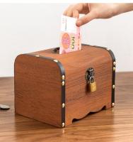 China 2022 Kids DIY Cute Wood White Wooden Coin Bank Money Boxes Storage Wooden Gift Custom for sale