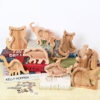 China 2022 Kids DIY Cute Wood White Wooden Coin Bank Money Boxes Storage Wooden Gift Custom for sale