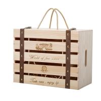 China Customized Logo Acceptable Wooden Wine Box with Dividers and Acrylic Lid Custom Color for sale