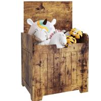China Wooden Entryway Storage Bin for Living Room Customized Logo Acceptable Toy Storage Box for sale