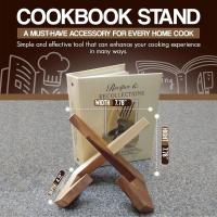China Convenient Book Holder for Kitchen Adjustable Acacia Cookbook Stand Customized Size for sale