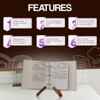 China Convenient Book Holder for Kitchen Adjustable Acacia Cookbook Stand Customized Size for sale